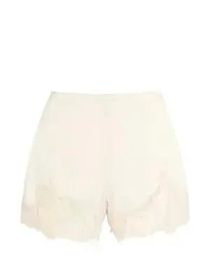 REFORMATION Lace Trim Shorts - Neutrals