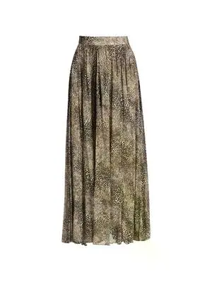 Elie Saab Print Midi Skirt - Brown