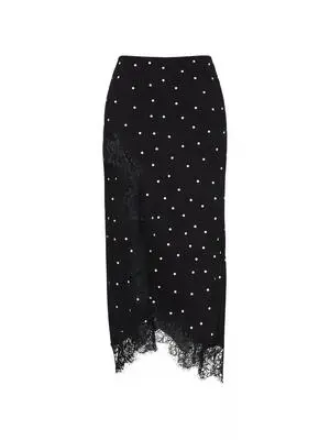 A.L.C. Olivia Polka-dot Lace Skirt - Black