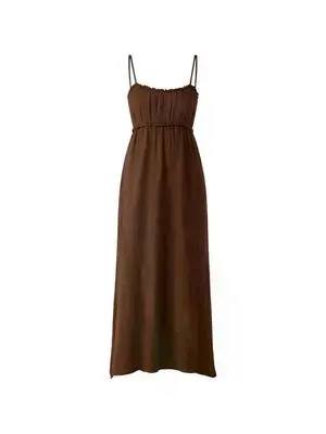 Xirena Ruffled Midi Dress - Brown