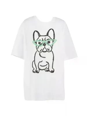 TWINSET Bulldog-printed T-shirt - White