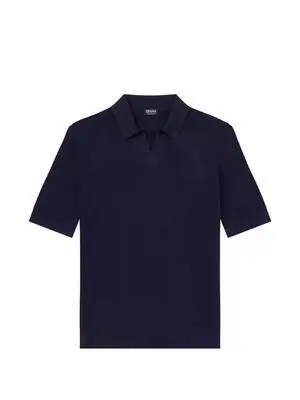 Zegna V-neck Polo Shirt - Blue