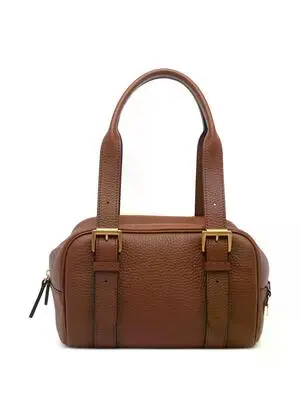 Mulberry Leather Boston Tote - Brown