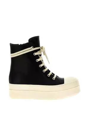 Rick Owens Mega Bumper Leather Sneakers - Black