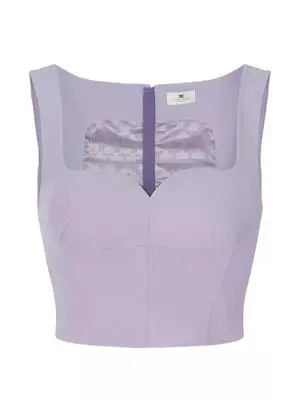 Elisabetta Franchi Sweetheart-neckline Top - Purple