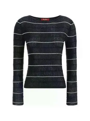 Max Mara Pedone Ribbed Striped Sweater