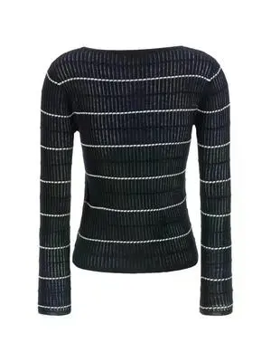 Max Mara Pedone Ribbed Striped Sweater