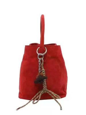 D.a.t.e. Paniere Suede Handbag - Red
