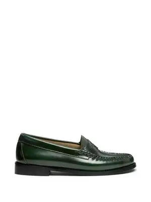 G.H.BASS Leather Penny Loafers - Green