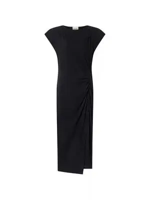Isabel Marant Nadela Gathered Split Maxi Dress - Black
