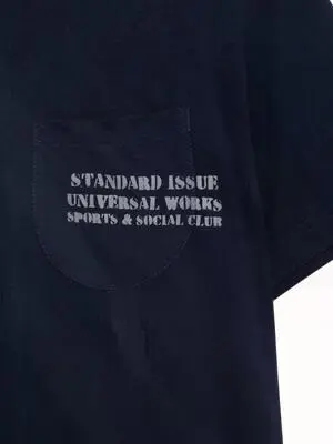 Universal Works Logo-detail T-shirt - Blue