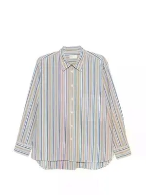 Universal Works Pocket Striped Shirt - Blue