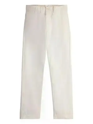 Ralph Lauren Button-fastening Cotton Trousers - Neutrals