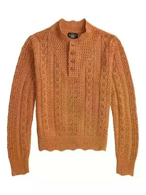 Ralph Lauren Open-knit Buttoned Sweater