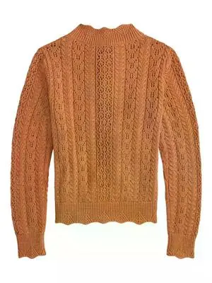 Ralph Lauren Open-knit Buttoned Sweater