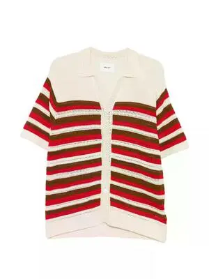 Nn07 Lars Striped Knit Shirt - Neutrals
