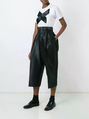 Comme Des Garçons Cropped Pleated Trousers