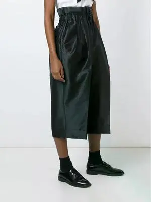 Comme Des Garçons Cropped Pleated Trousers