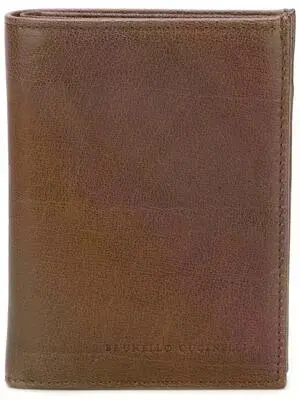 Brunello Cucinelli Embossed Logo Wallet - Brown