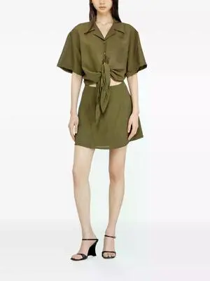 DIESEL® Tie-front Mini Dress - Green