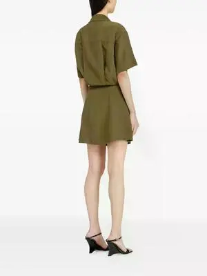DIESEL® Tie-front Mini Dress - Green