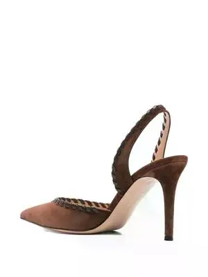 GIANVITO ROSSI Braided Leather Pump