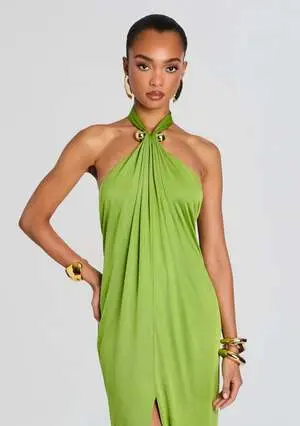 Retrofete Becs Dress - Kiwi/gold
