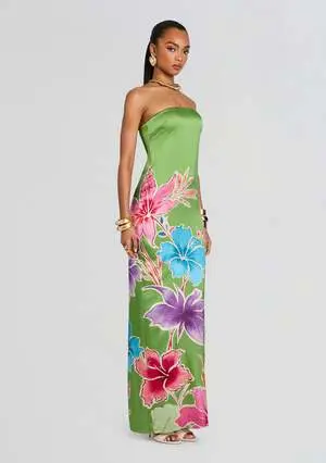 Retrofete Vivi Silk Strapless Gown