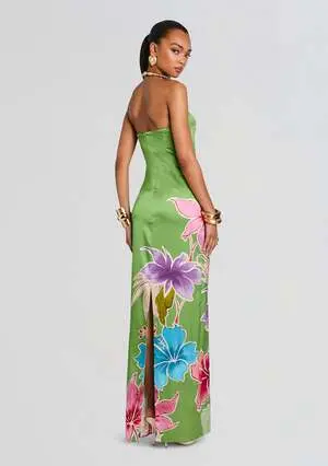 Retrofete Vivi Silk Strapless Gown