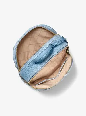 Michael Kors Sable Medium Signature Logo Backpack - Blue