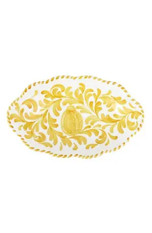 VIETRI Arezzo Oval Bowl - Yellow