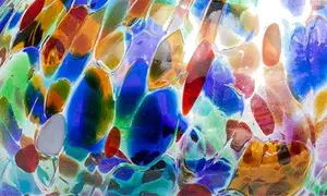 VIETRI Hibiscus Glass Carnevale Bud Vase