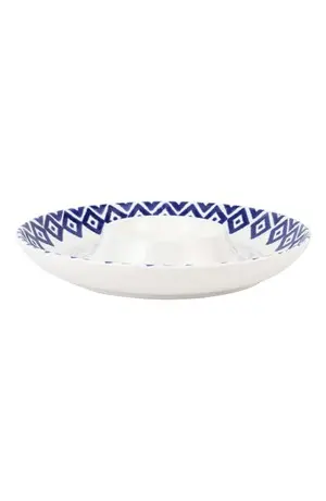 VIETRI Santorini Chips & Dip Serving Dish - Blue
