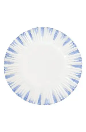 VIETRI Bari And White American Dinner Plate - Blue