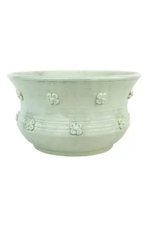 VIETRI Giardino Di Fiori Celadon Round Planter - Green