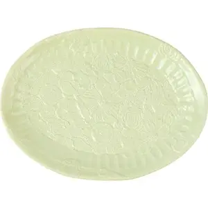 VIETRI Pietra Fiori Oval Platter - Green