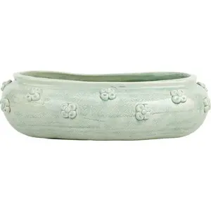 VIETRI Giardino Di Fiori Celadon Oval Planter - Green
