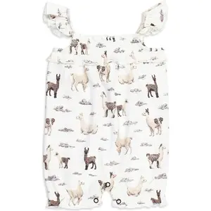 L'OVEDBABY Organic Cotton Bubble Romper - Llama