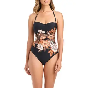 BLEU BY ROD BEATTIE Shirred One-piece Swimsuit - Black