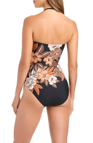 BLEU BY ROD BEATTIE Shirred One-piece Swimsuit - Black