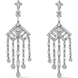 MINDI MOND Diamond Chandelier Drop Earrings - Platinum