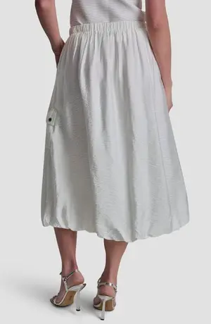 Dkny Bubble Cargo Pull On Midi Skirt - Ivory