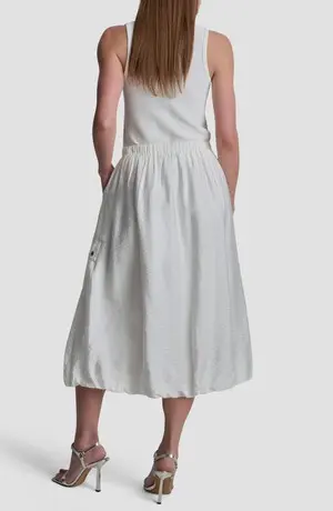Dkny Bubble Cargo Pull On Midi Skirt - Ivory