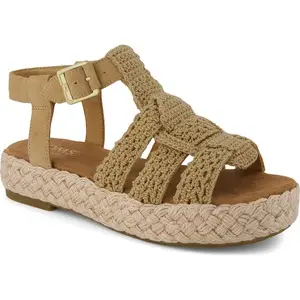 Toms Jac Platform Fisherman Sandal Medium Beige