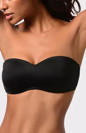 LASCANA Multiway Clear Strap Strapless T-shirt Bra - Black