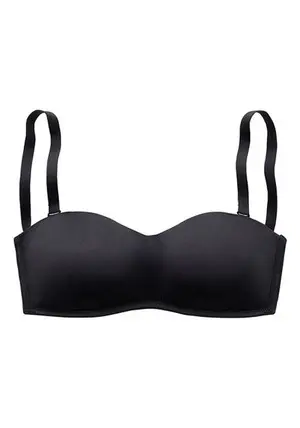 LASCANA Multiway Clear Strap Strapless T-shirt Bra - Black