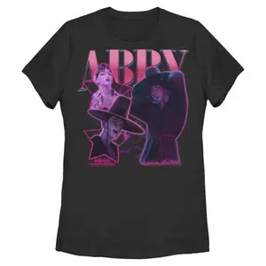 KPOP DEMON HUNTERS Abby Saja Collage Graphic T-shirt - Black