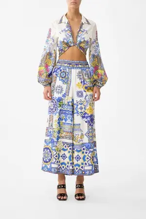 Camilla Cropped Wide Leg Panel Pant