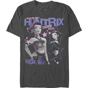 KPOP DEMON HUNTERS Pop Star Huntrix Zoey T Shirt - Charcoal