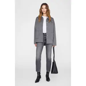ANINE BING Cashmere Luca Jacket - Heather Grey